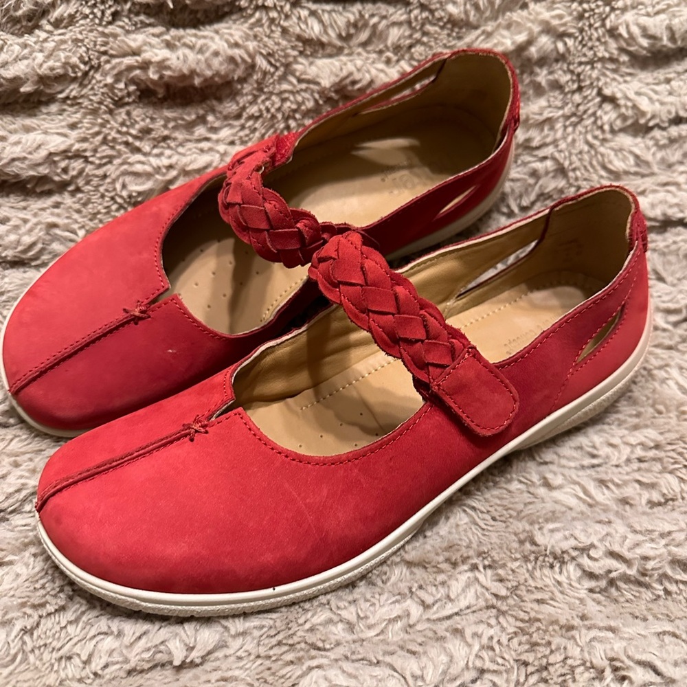 Hotter Comfort Concept Mary Jane Size 9us Red - Gem